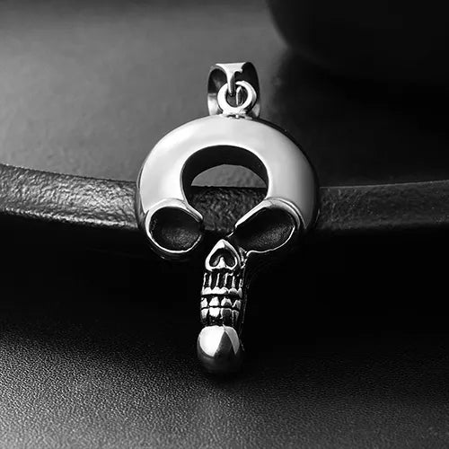 Question Mark Skull Stainless Steel Pendant - WOLFHA
